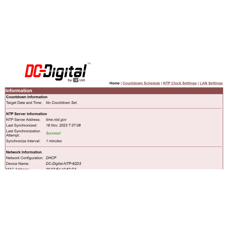 (DC-409T-DN-N) Network Webpage Controlled, 4.0 Inch LED Digital ...