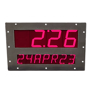 (DC-25ALN-Date-40-Time-POE-STAINLESS-FLUSH) Network NTP 2.3 Inch LED ...