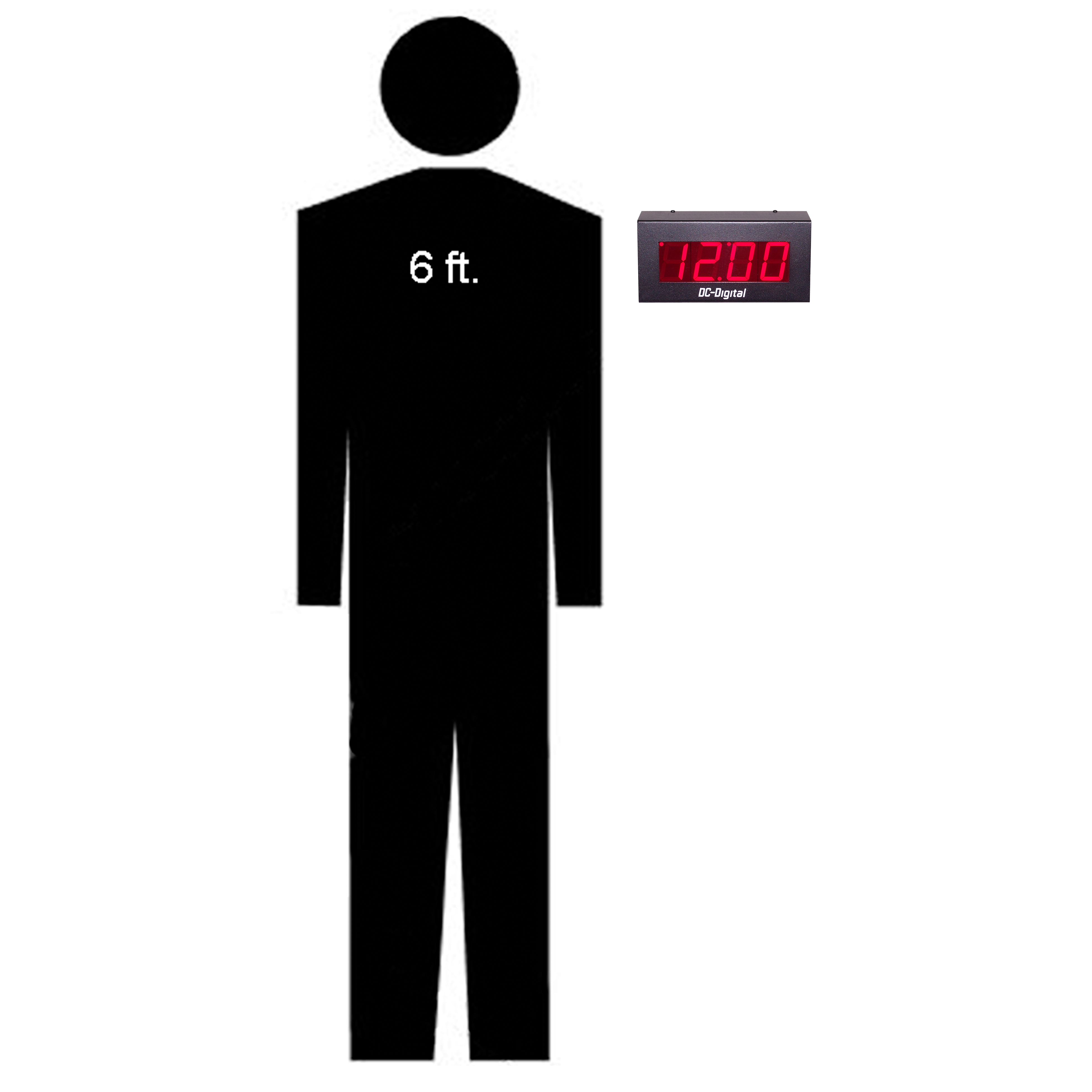 (DC-25UTW-DS) Double Sided, 2.5 Inch LED Digital, Wireless Handheld ...