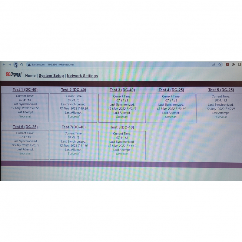 (DC-Webserver-Clocks-1) Network Ethernet Webpage Server for Viewing the ...