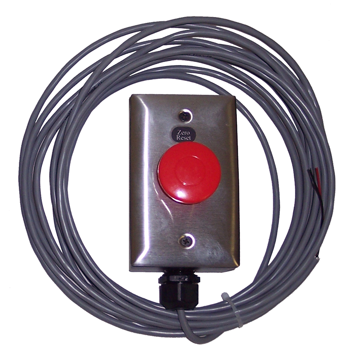 (SW-1-HD-RED-STAINLESS) 1-Heavy Duty Momentary Actuation 40mm Palm ...