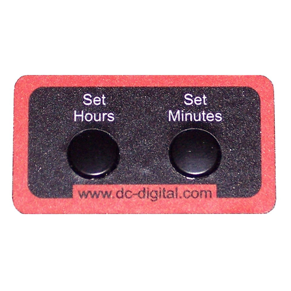 (DC-10S) 1.0 Inch LED, Push-Button Controlled, Desk or Wall Mount, Time of Day Digital Clock ...