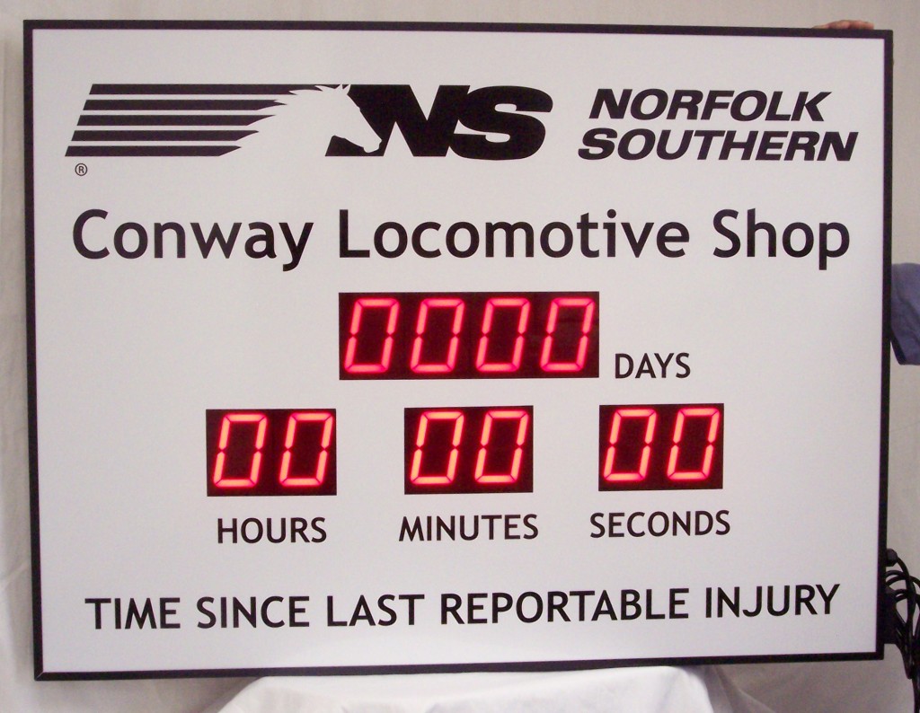 Northfolk Southern Days Without Accident Timers Days without last ...