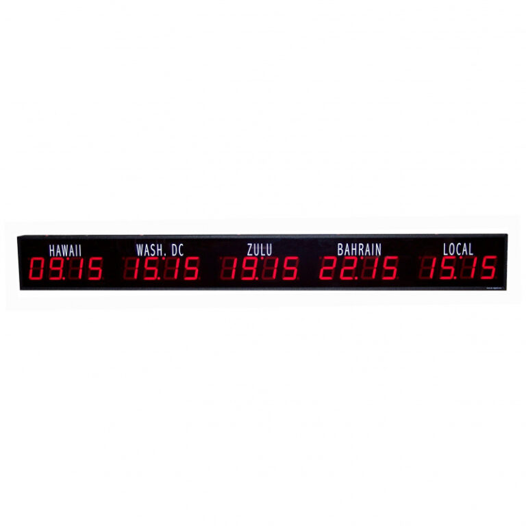 Updated 5 Zone Time of Day Worldwide Clock w/12-24 hour Switches ...